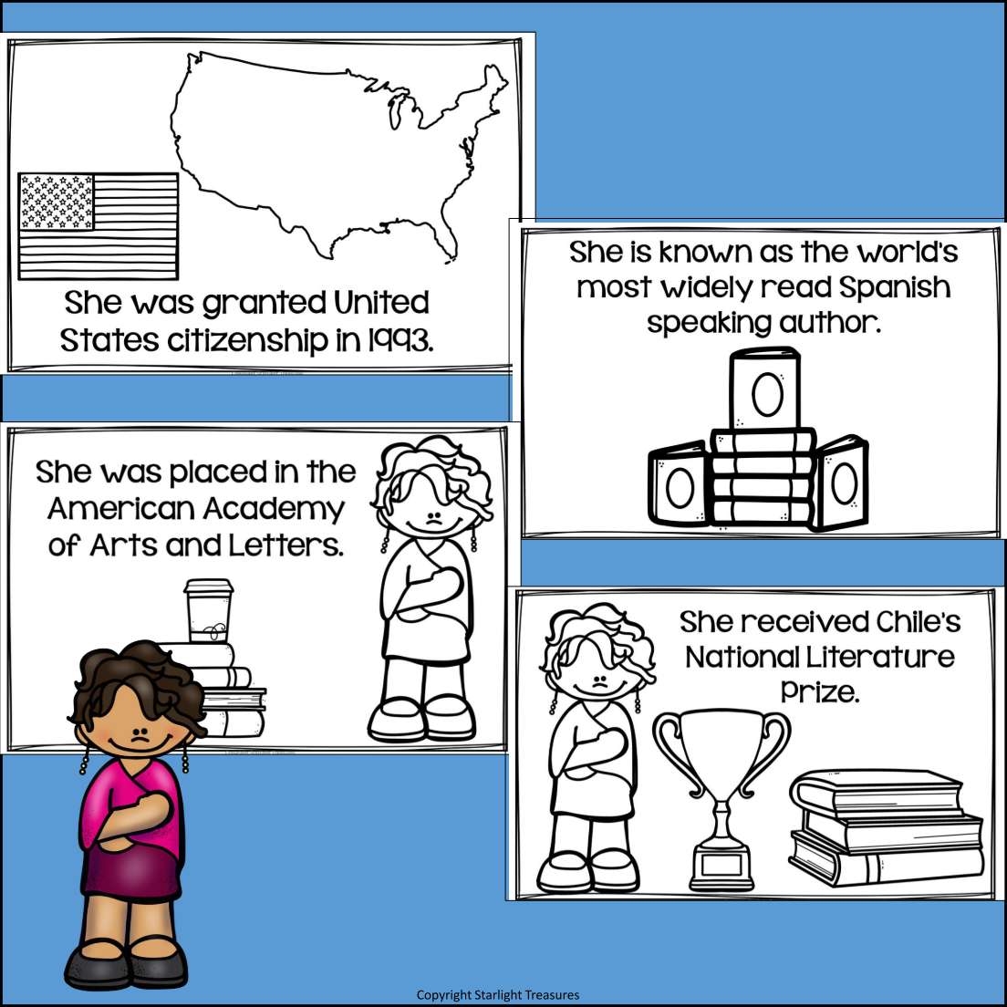 Isabel Allende Mini Book for Early Readers: Hispanic Heritage Month ...