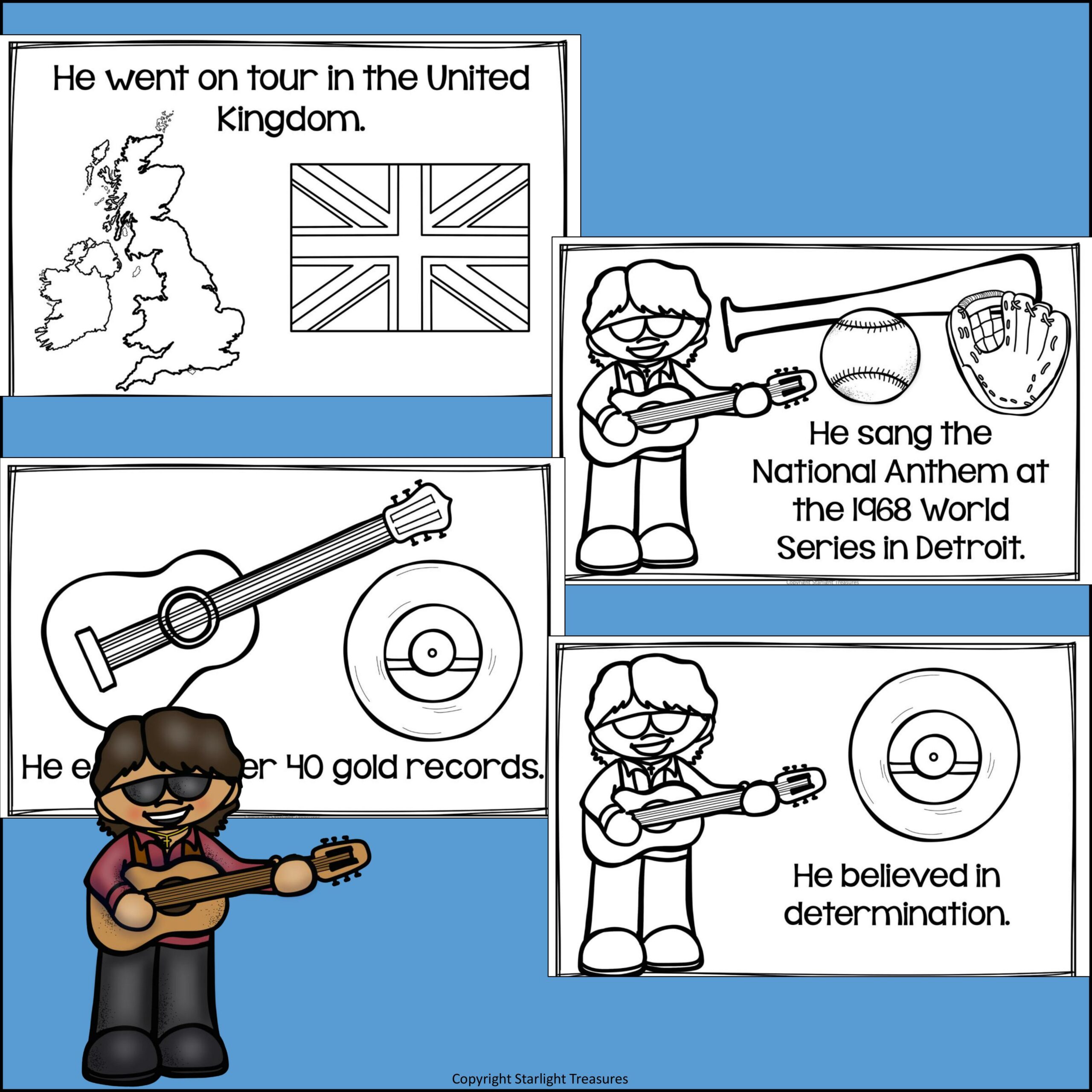 José Feliciano Mini Book for Early Readers: Hispanic Heritage Month ...