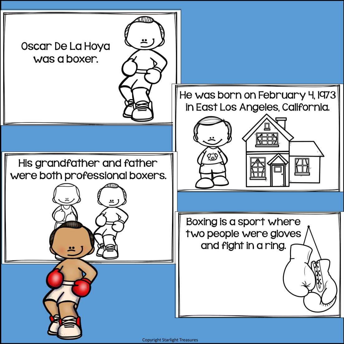 Oscar De La Hoya Mini Book for Early Readers: Hispanic Heritage Month ...