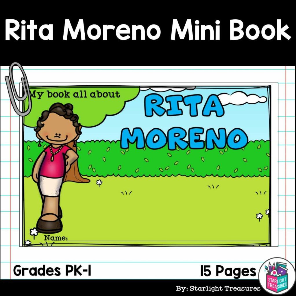 Rita Moreno Mini Book for Early Readers: Hispanic Heritage Month | Made ...