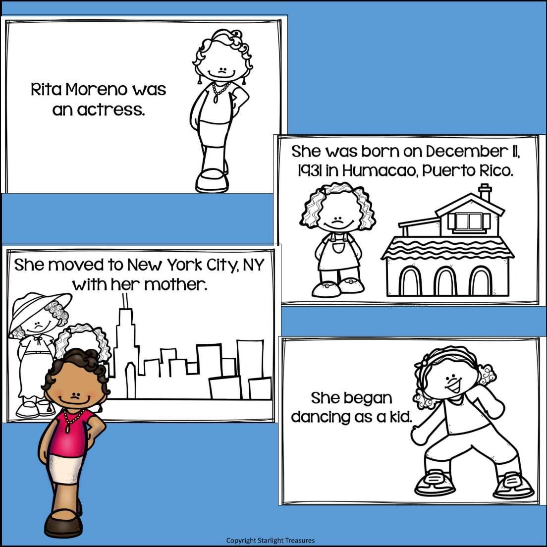 Rita Moreno Mini Book for Early Readers: Hispanic Heritage Month | Made ...
