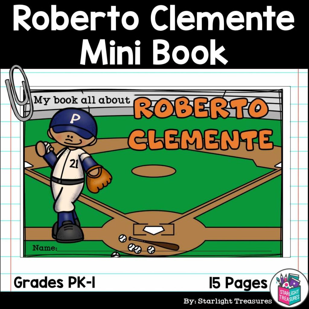 Roberto Clemente Mini Book for Early Readers: Hispanic Heritage Month ...