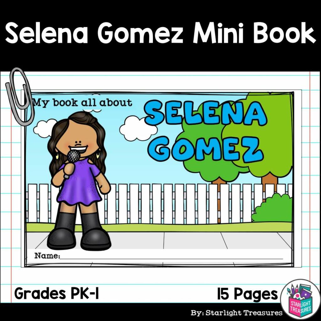 Selena Gomez Mini Book for Early Readers: Hispanic Heritage Month ...