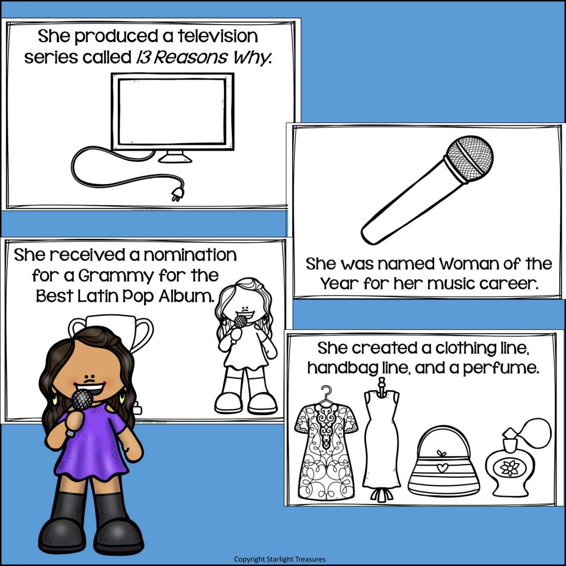 Selena Gomez Mini Book for Early Readers: Hispanic Heritage Month ...