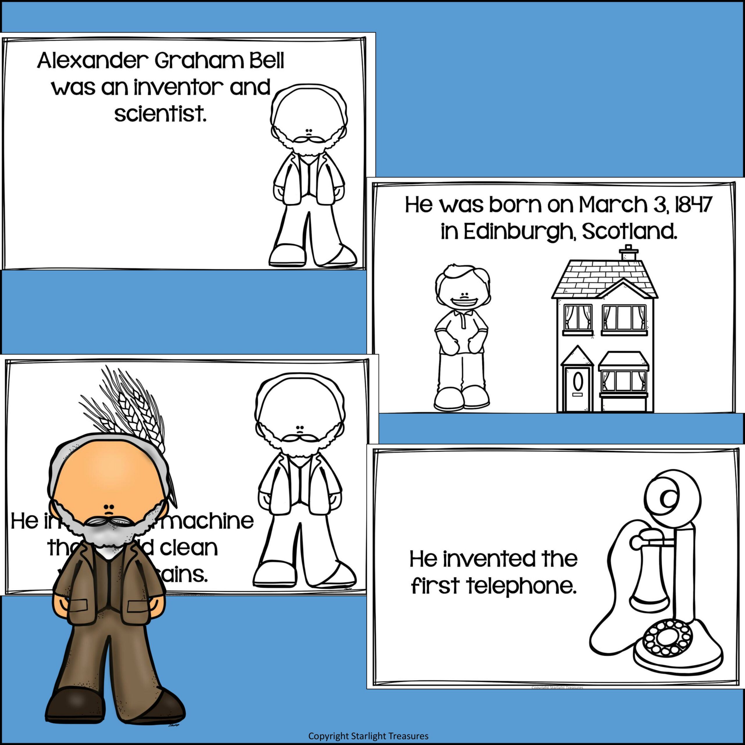 Alexander Graham Bell Mini Book for Early Readers: Inventors | Made By ...