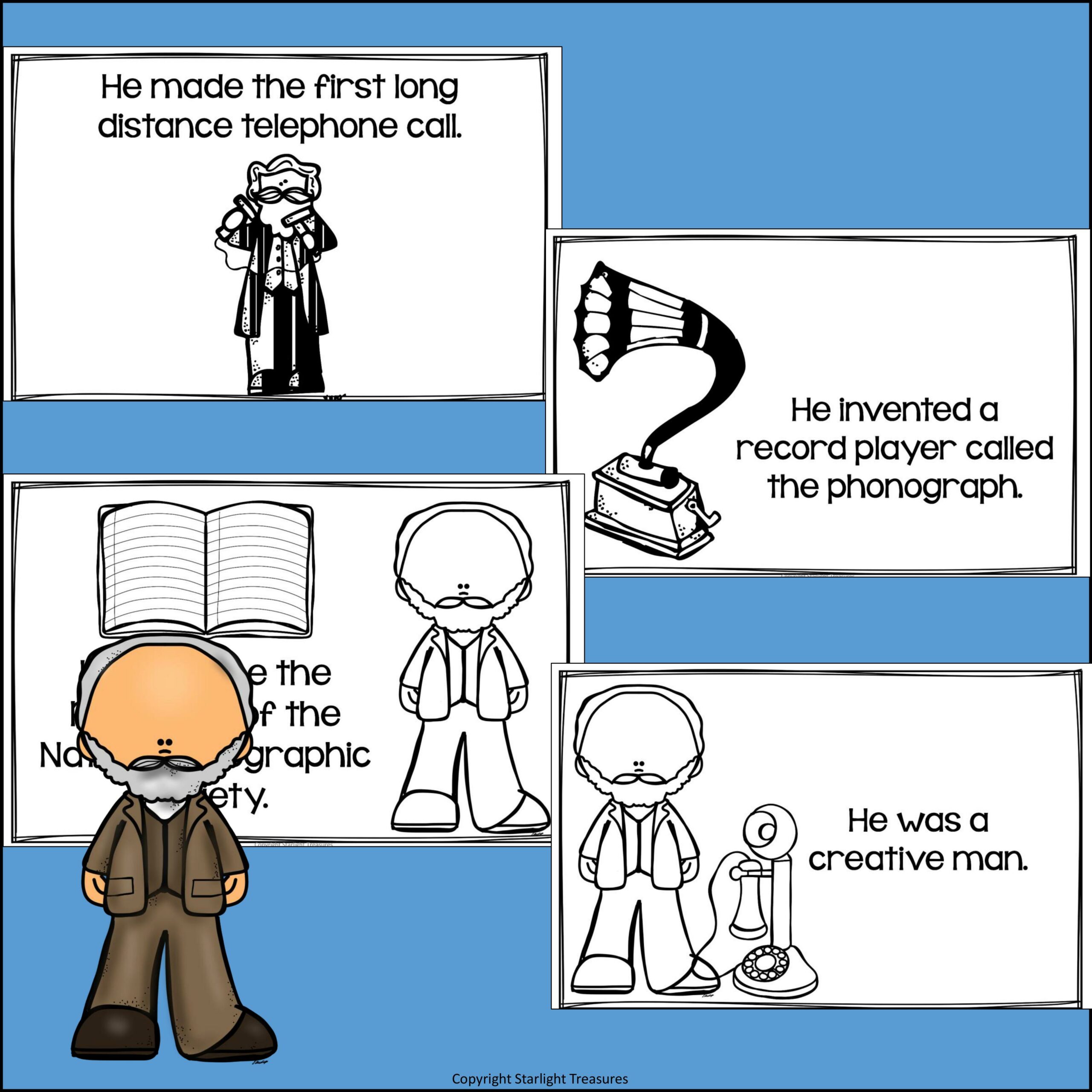 Alexander Graham Bell Mini Book for Early Readers: Inventors | Made By ...