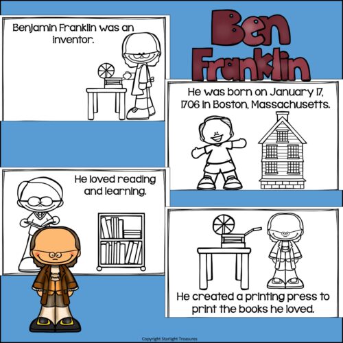 Benjamin Franklin Mini Book for Early Readers: Inventors | Made By Teachers