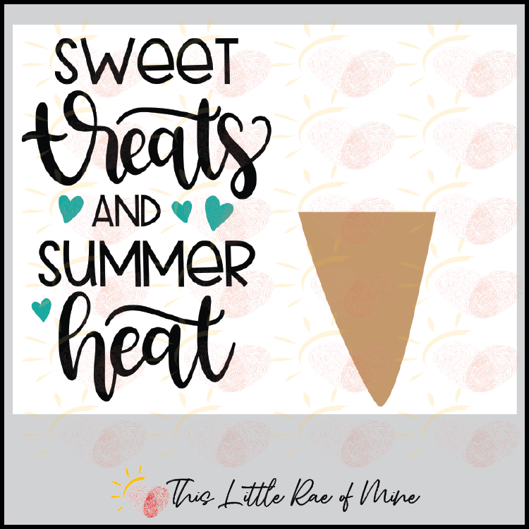 Sweet treats and summer heat - ice cream cone - Handprint Art printable ...