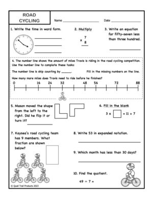 Grade 3 Math Worksheets - Sports Theme | Made By Teachers