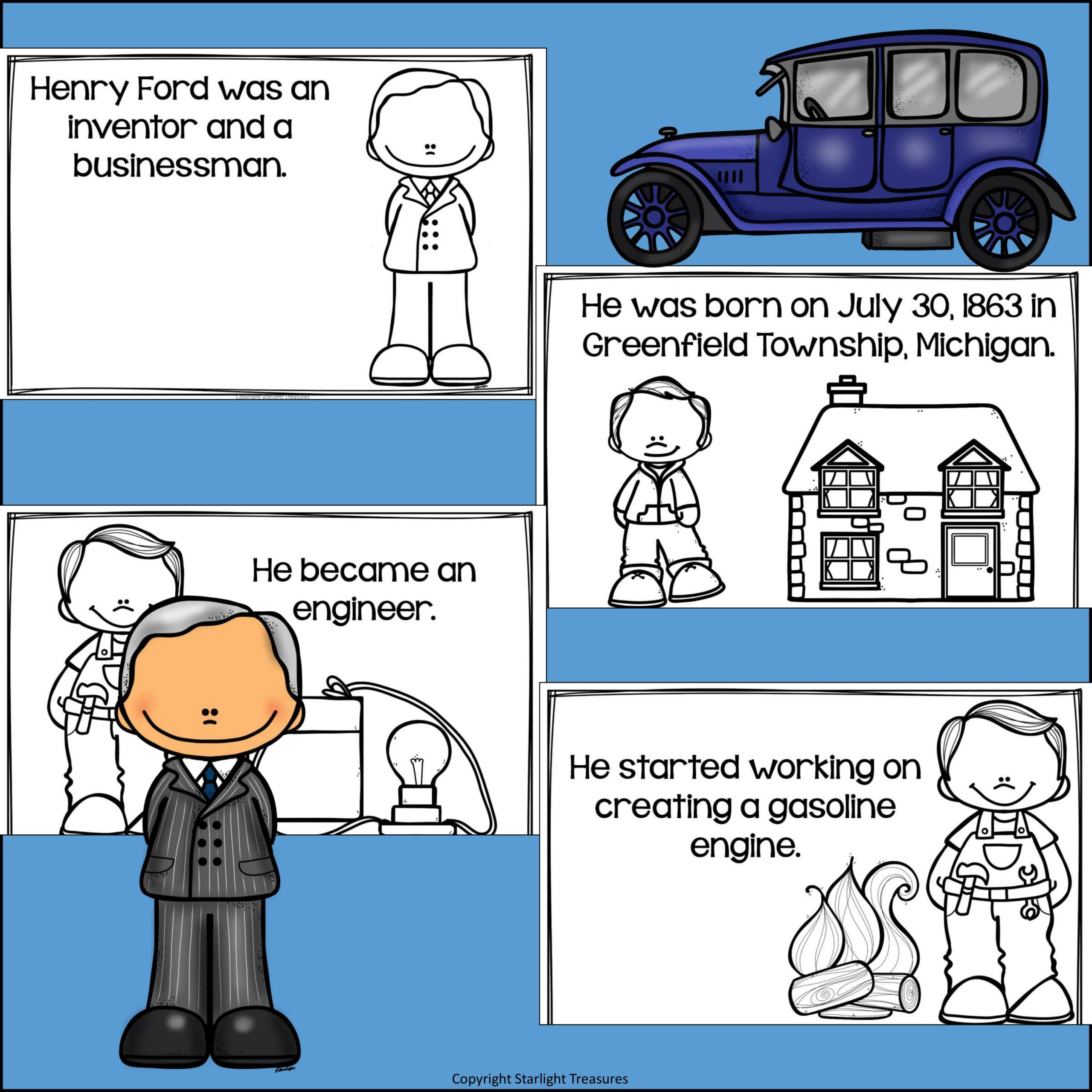 Henry Ford Mini Book for Early Readers: Inventors | Made By Teachers