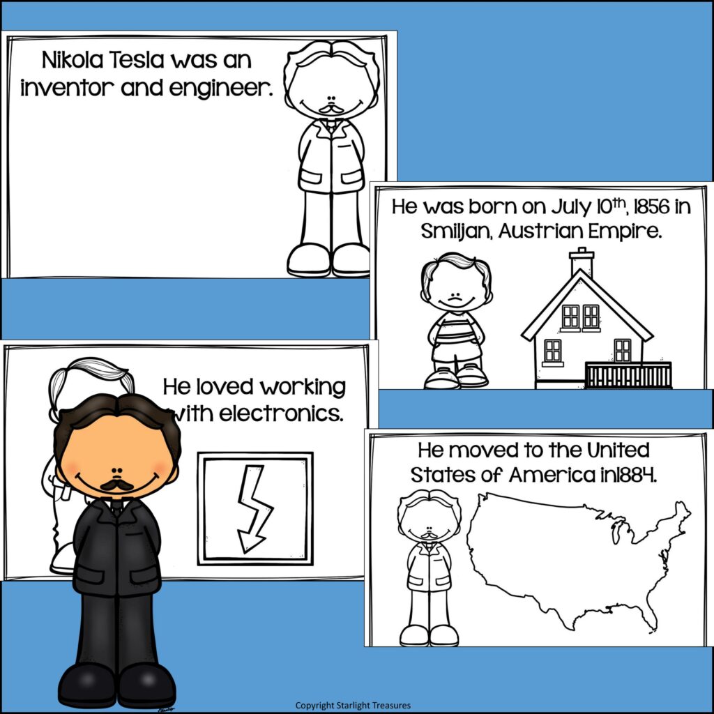 Nikola Tesla Mini Book for Early Readers: Inventors | Made By Teachers