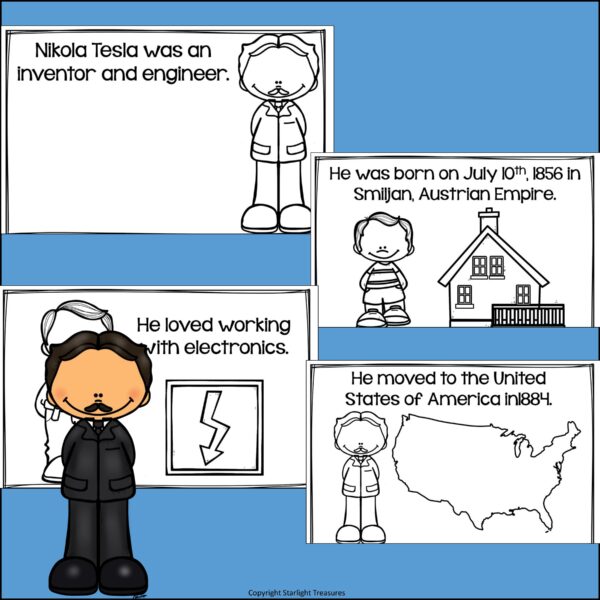 Nikola Tesla Mini Book for Early Readers: Inventors | Made By Teachers