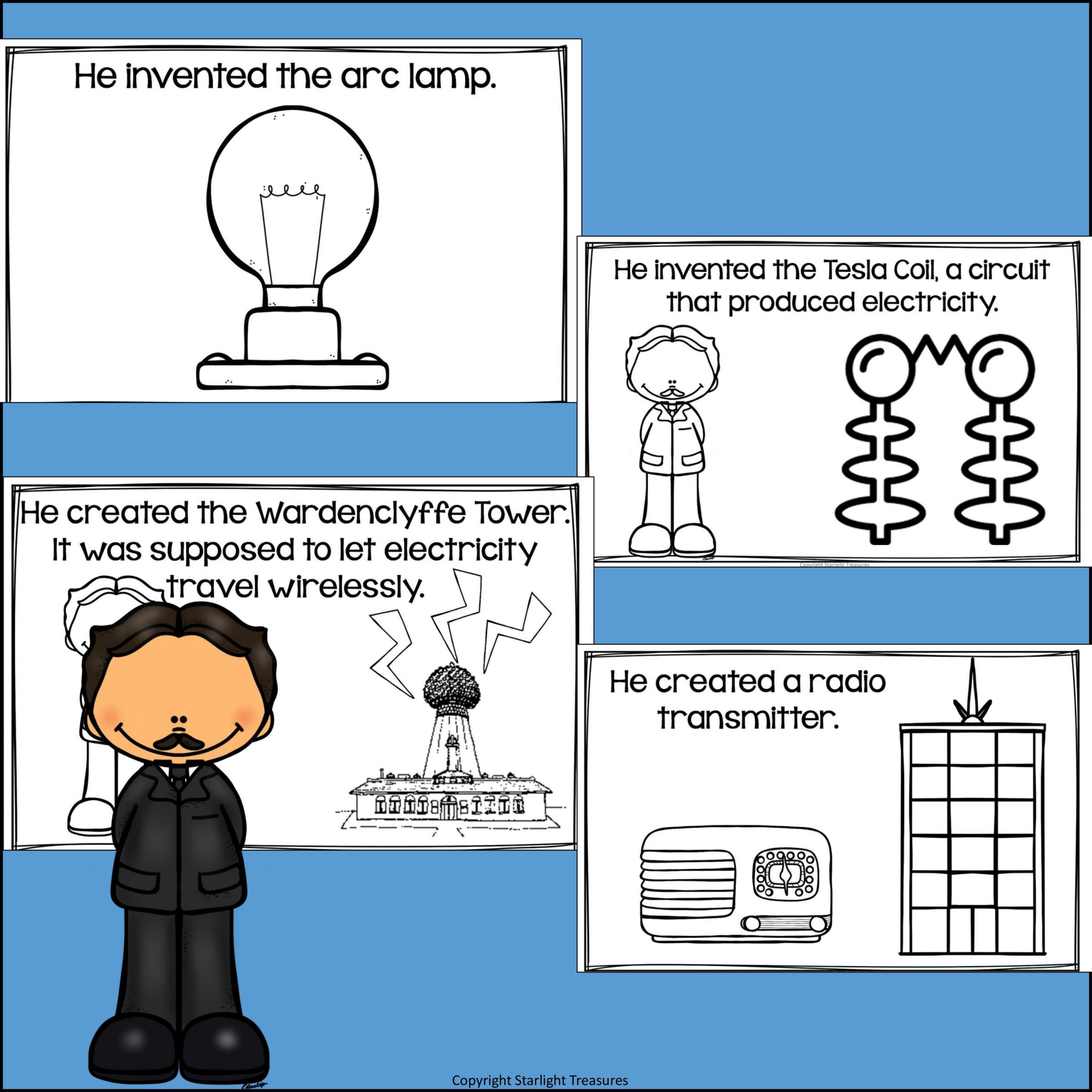 Nikola Tesla Mini Book for Early Readers: Inventors | Made By Teachers