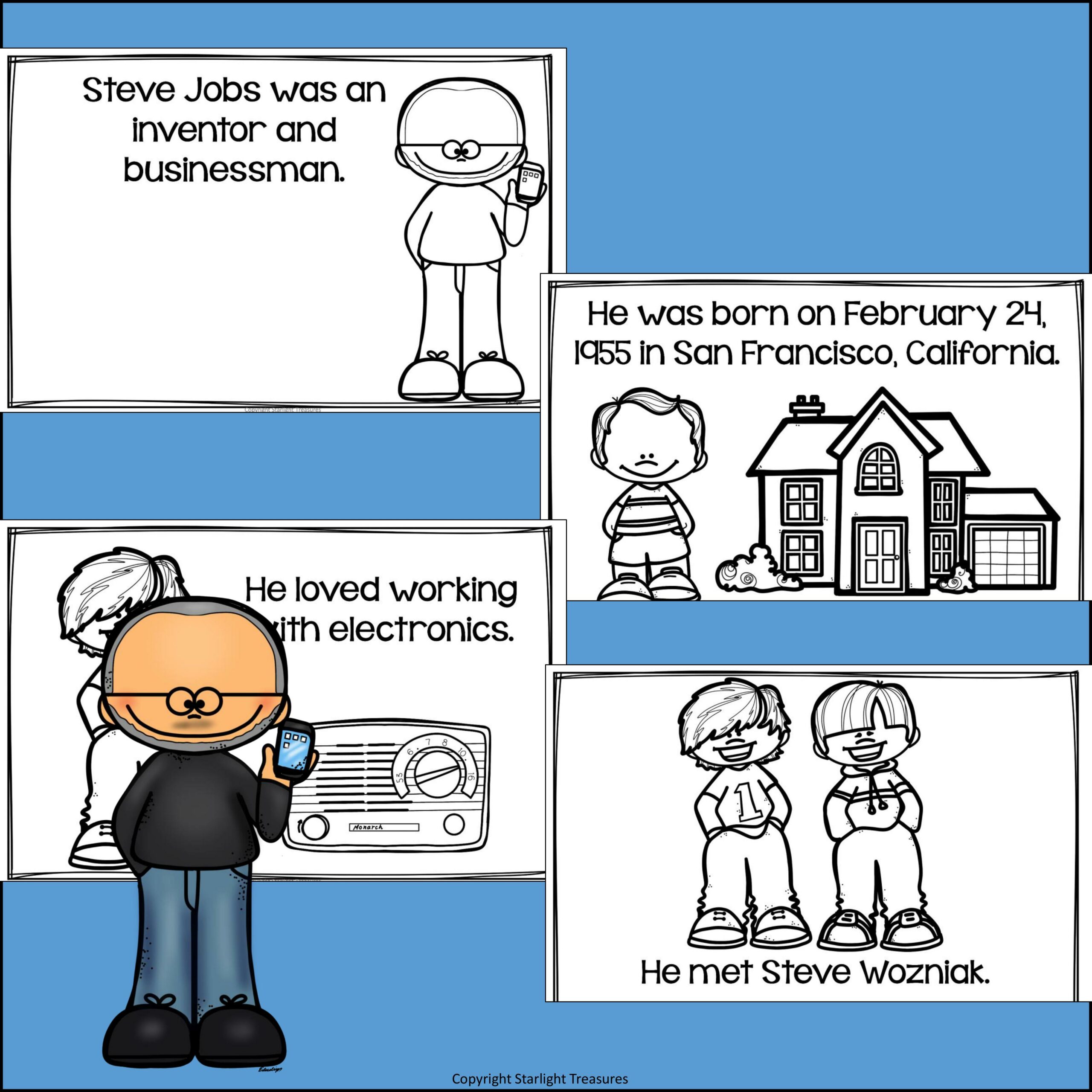 Steve Jobs Mini Book for Early Readers: Inventors | Made By Teachers