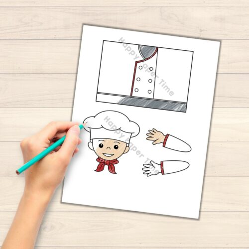 Chef Cook toilet paper roll craft Printable Career Day Community Helper ...