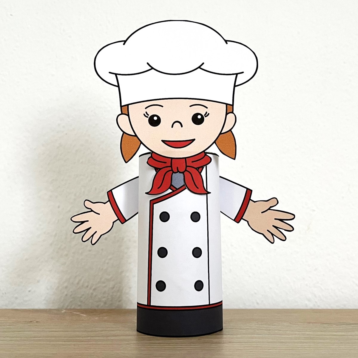 Chef Cook toilet paper roll craft Printable Career Day Community Helper ...