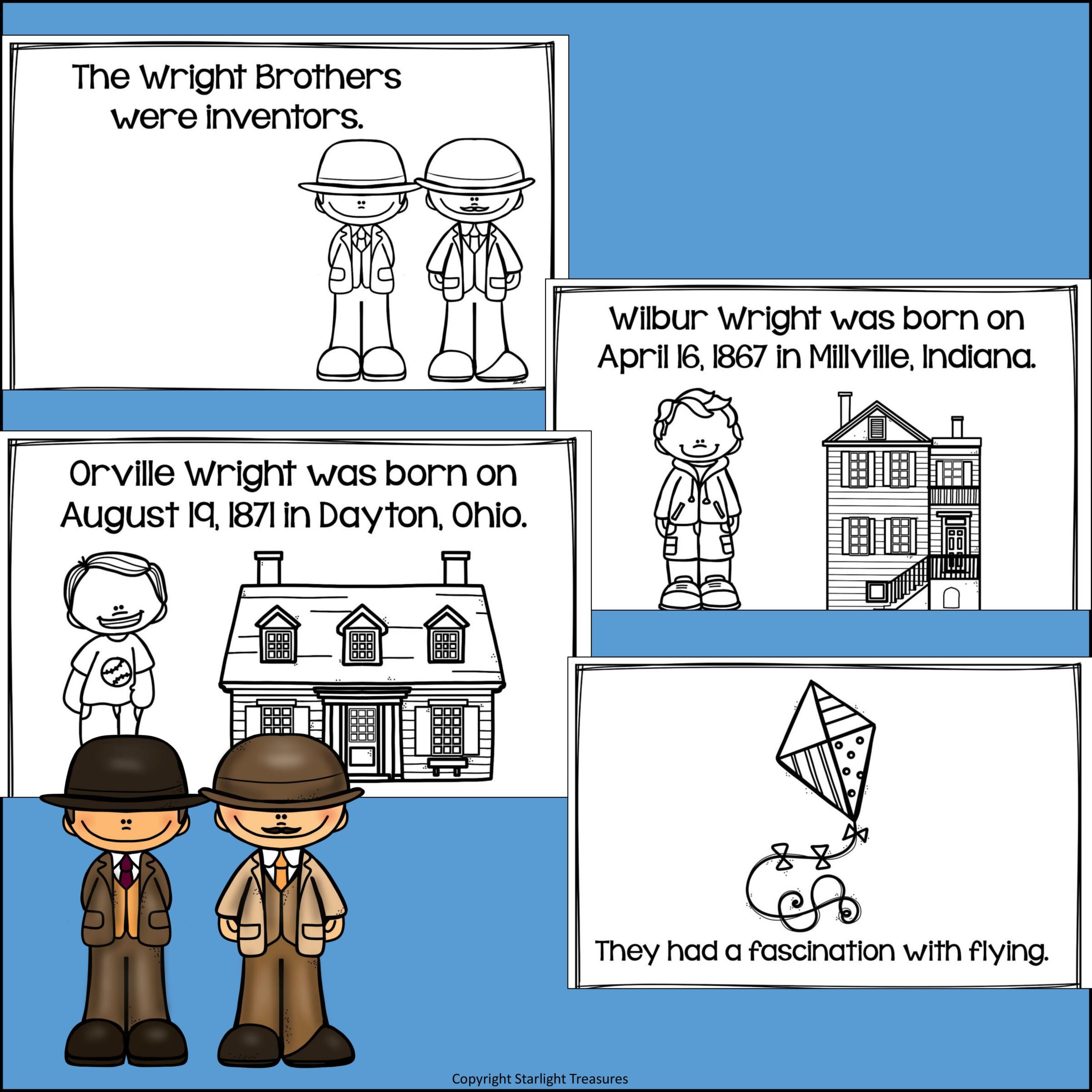 Wright Brothers Mini Book for Early Readers: Inventors | Made By Teachers