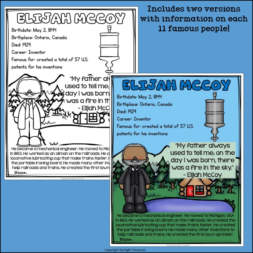 Inventors Fact Sheets for Early Readers | Made By Teachers