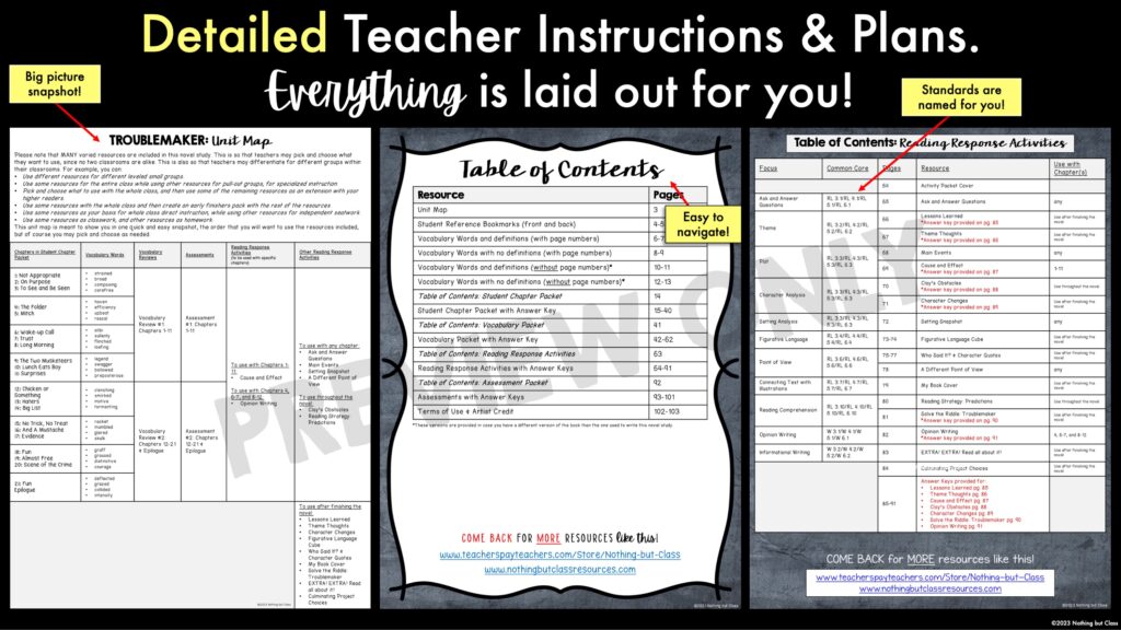 Troublemaker Novel Study Unit | Made By Teachers