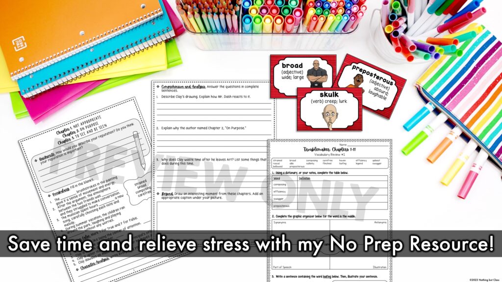 Troublemaker Comprehension and Vocabulary Pack | Made By Teachers