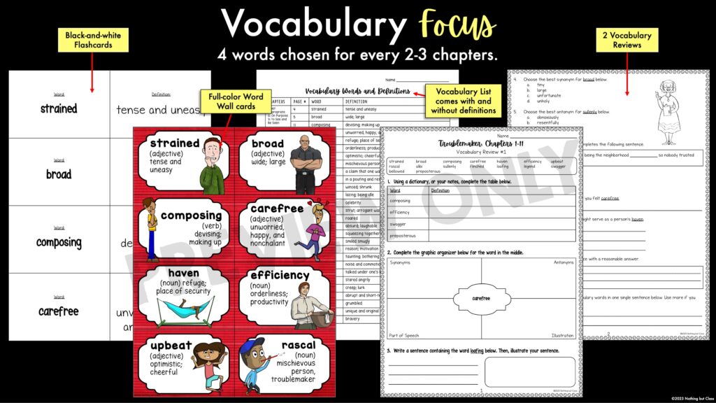 Troublemaker Comprehension and Vocabulary Pack | Made By Teachers