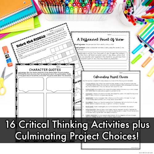 Troublemaker by Andrew Clements | Activities and Projects | Made By ...