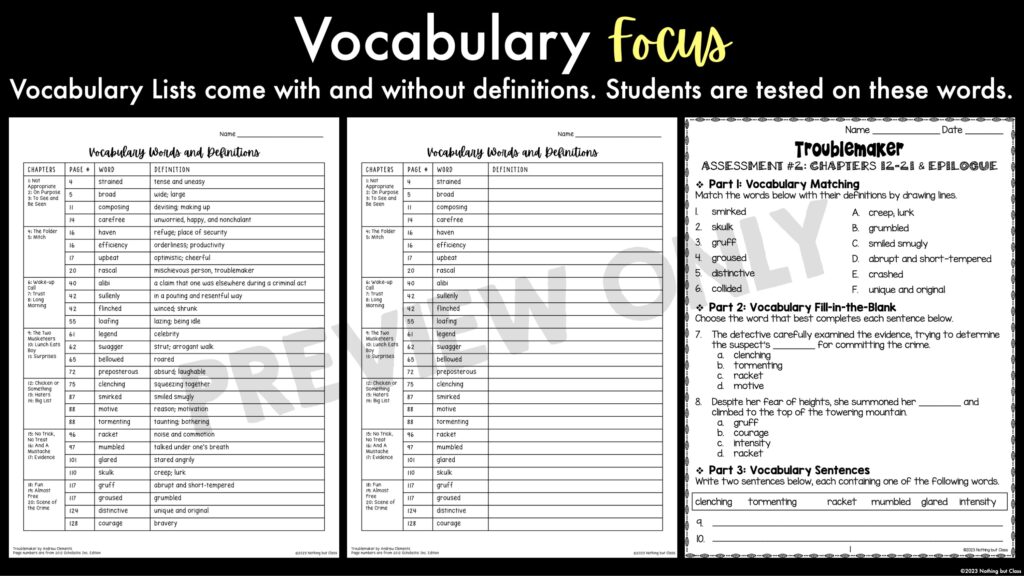 Troublemaker by Andrew Clements - Tests | Quizzes | Assessments | Made ...