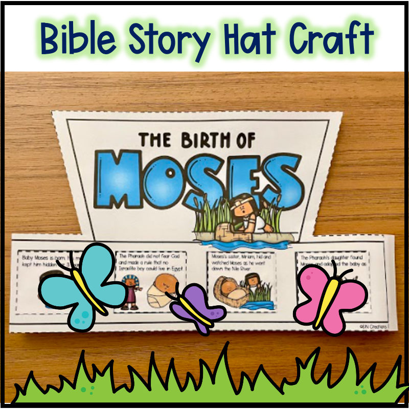 Moses Bible Activities l Birth of Moses Lesson l Baby Moses Worksheets ...