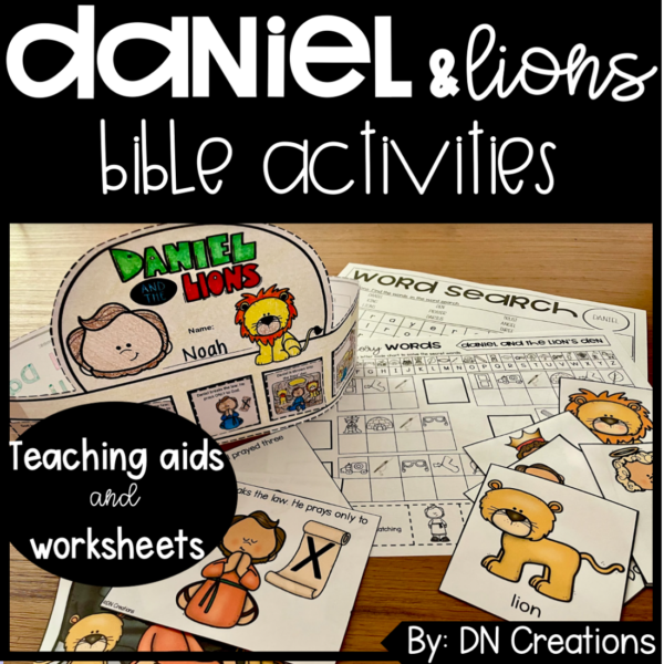Bible Activities Daniel and the Lions l Daniel Bible Study l Daniel and the lions worksheets ...