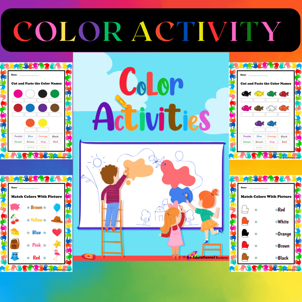 Bright Colors Posters & Activity Cards Rainbow Classroom Decor | Made ...