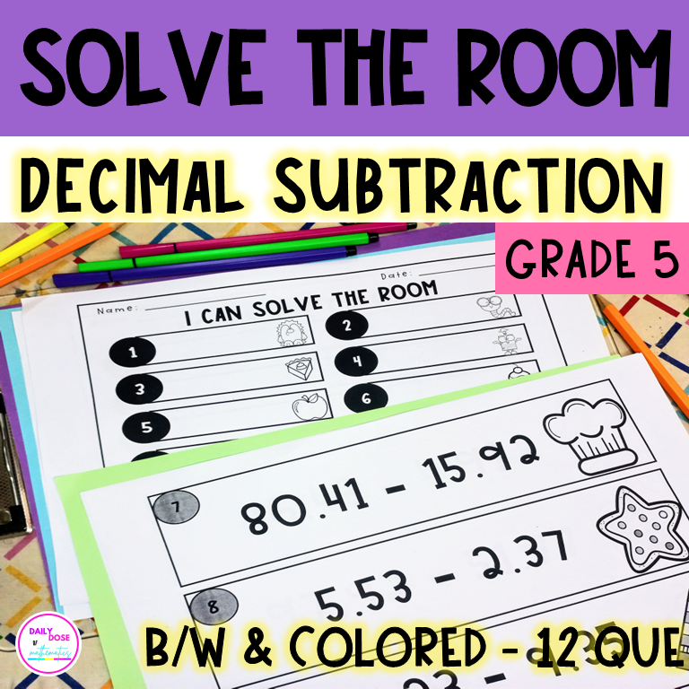 Multiplying and Dividing Fractions Color by Number Worksheets for 5th ...