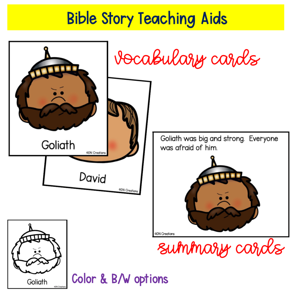 David and Goliath Bible Activities l David and Goliath Worksheets l ...