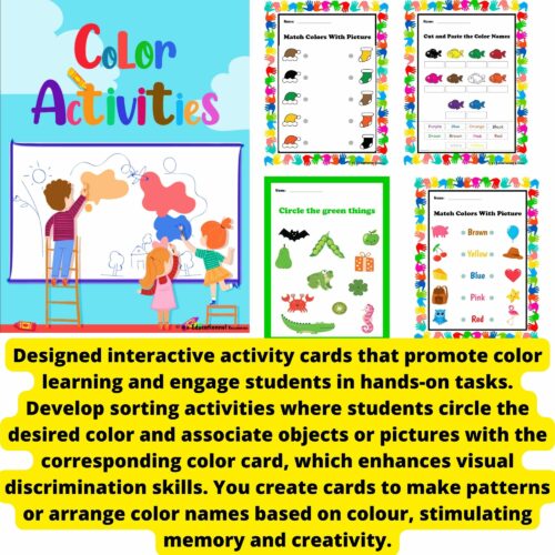Bright Colors Posters & Activity Cards Rainbow Classroom Decor | Made ...
