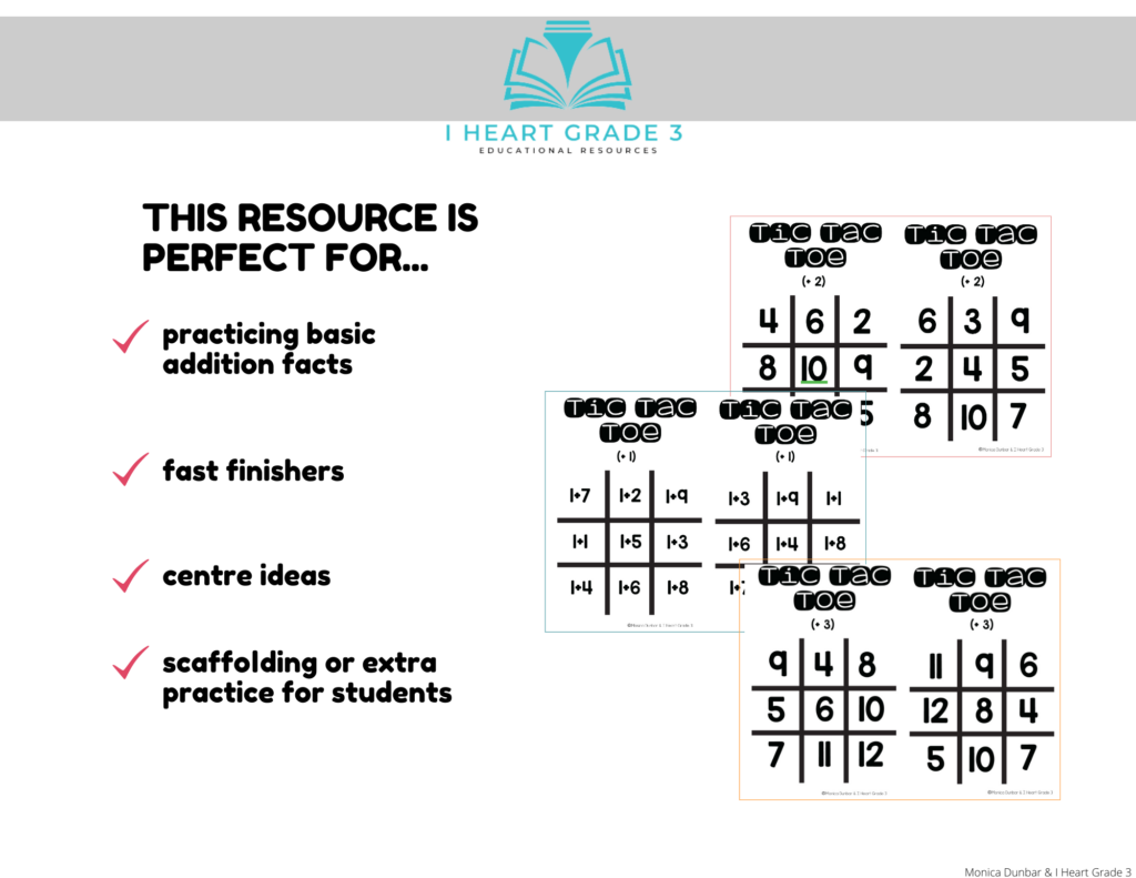Addition Tic-Tac-Toe | Made By Teachers