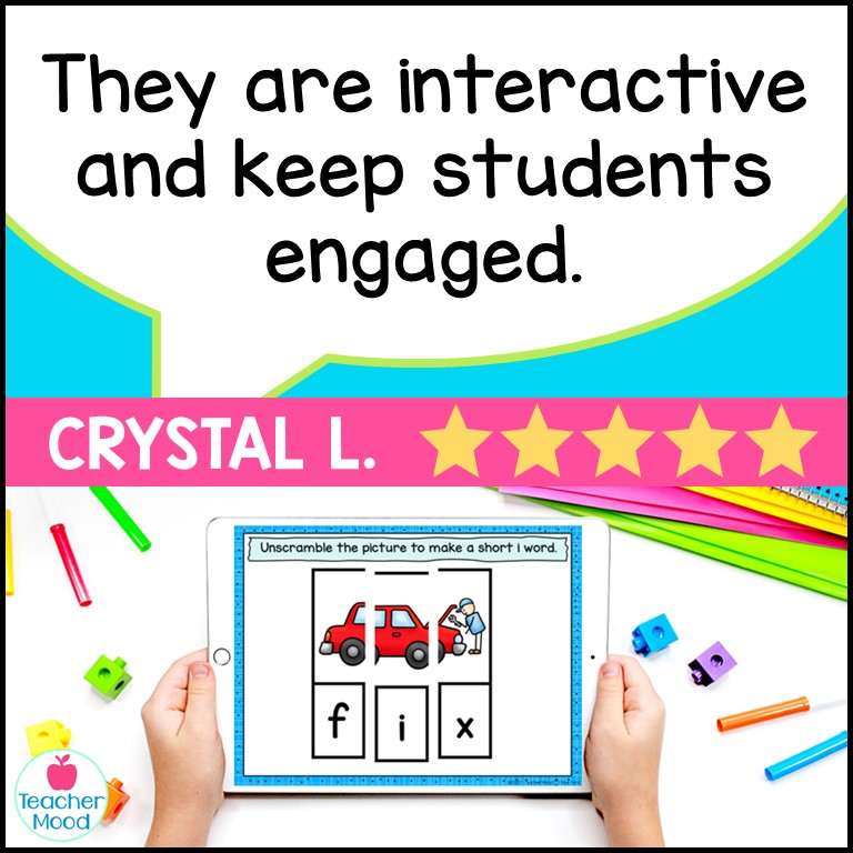 Phonics Games | Short i CVC Words | Short Vowels Literacy Centers ...