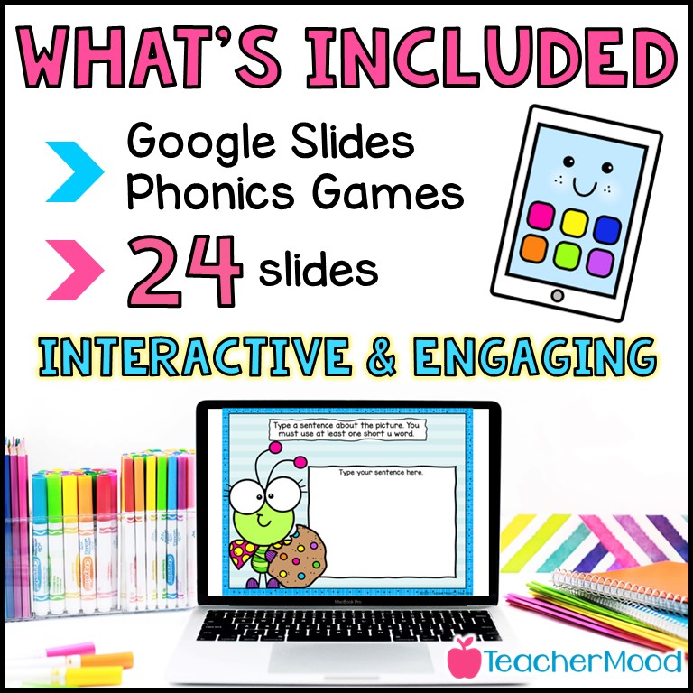 Phonics Games | Short U CVC Words | Short Vowels Literacy Centers ...