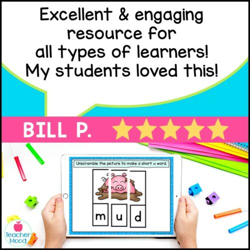 Phonics Games | Short U CVC Words | Short Vowels Literacy Centers ...