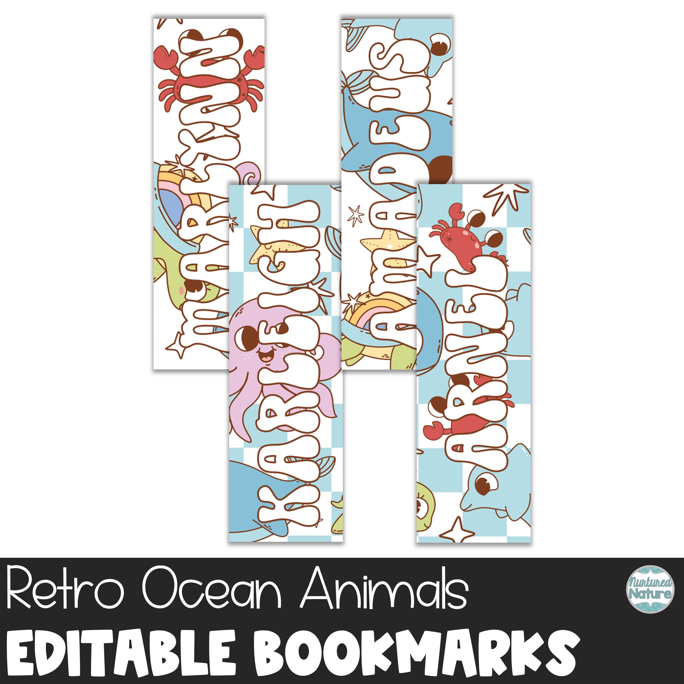 Ocean Animal Bookmarks
