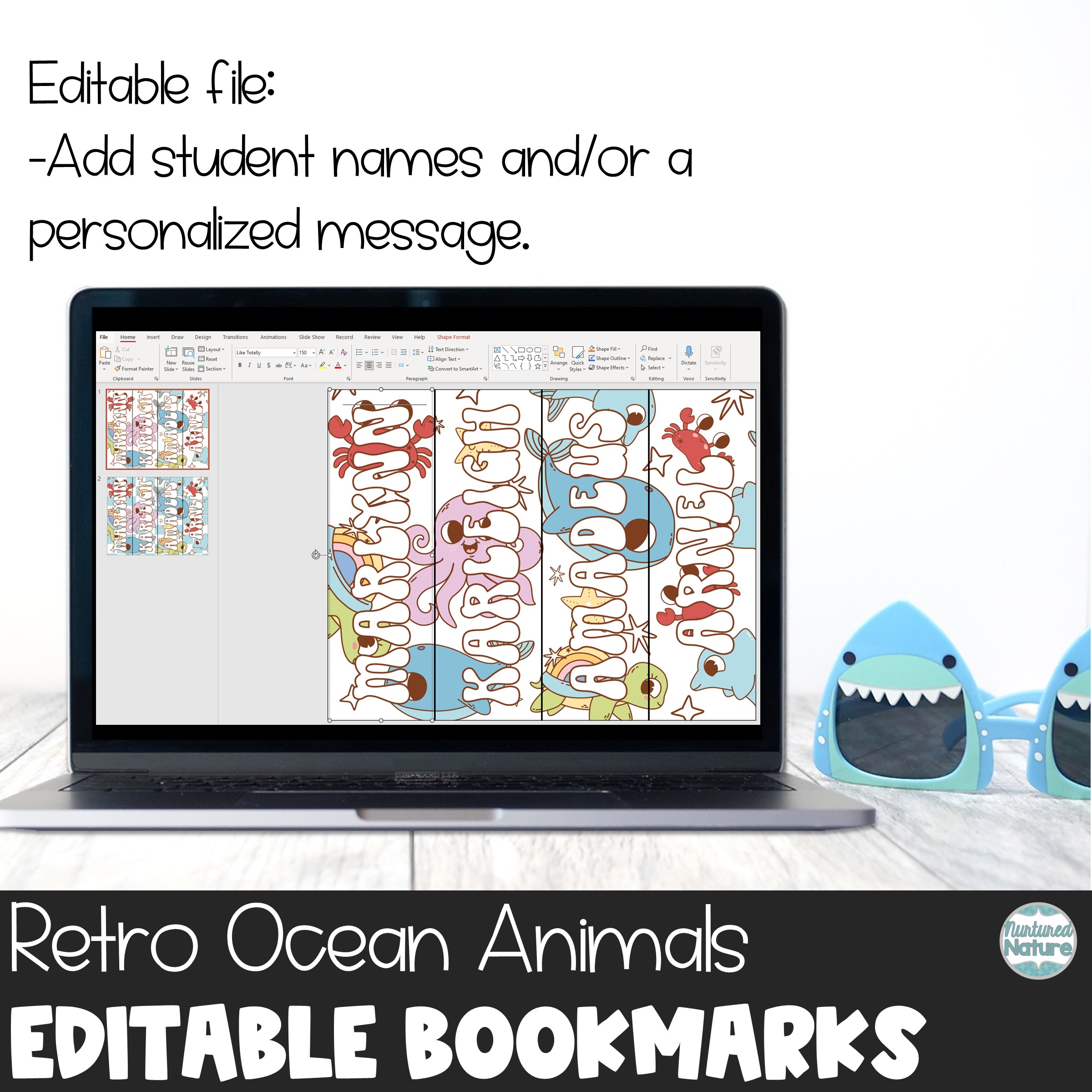End of the Year Gifts for Students - Editable Name Bookmarks - Retro ...