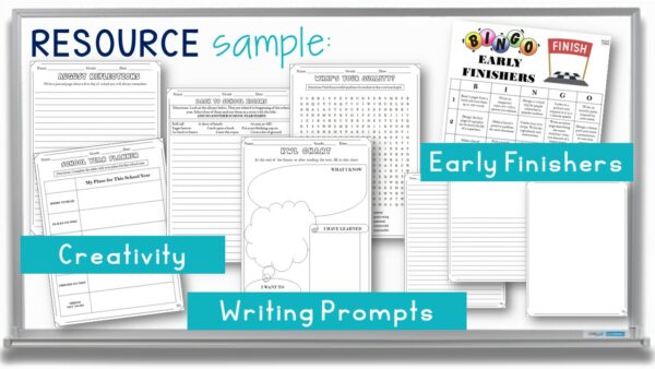 August Emergency Sub Plans Middle School ELA Mini Lessons - Print and ...