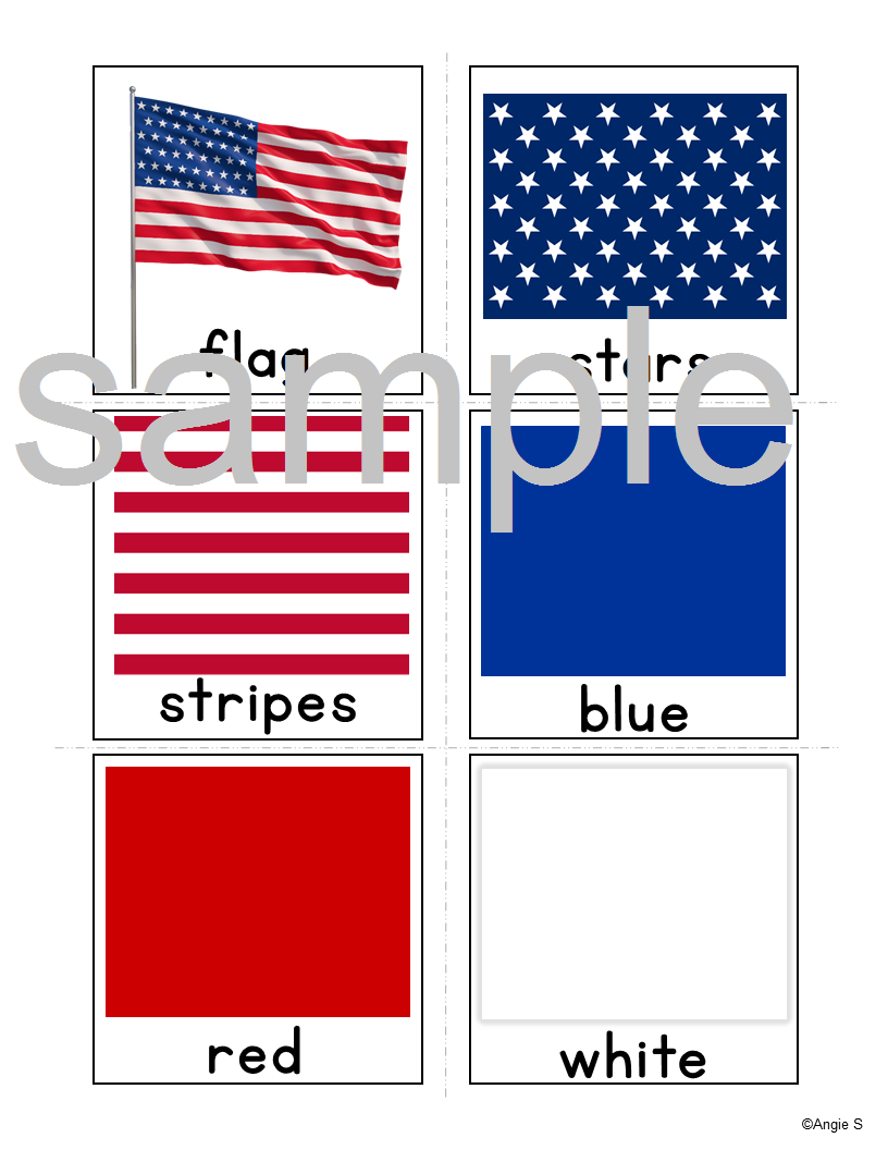 4th of July Vocabulary Cards for Speech Therapy and ESL | Independence ...