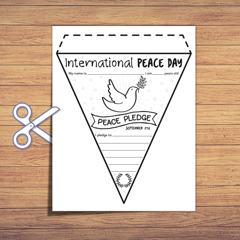 International Peace Day Mini Book and Banner/Pennant | Made By Teachers