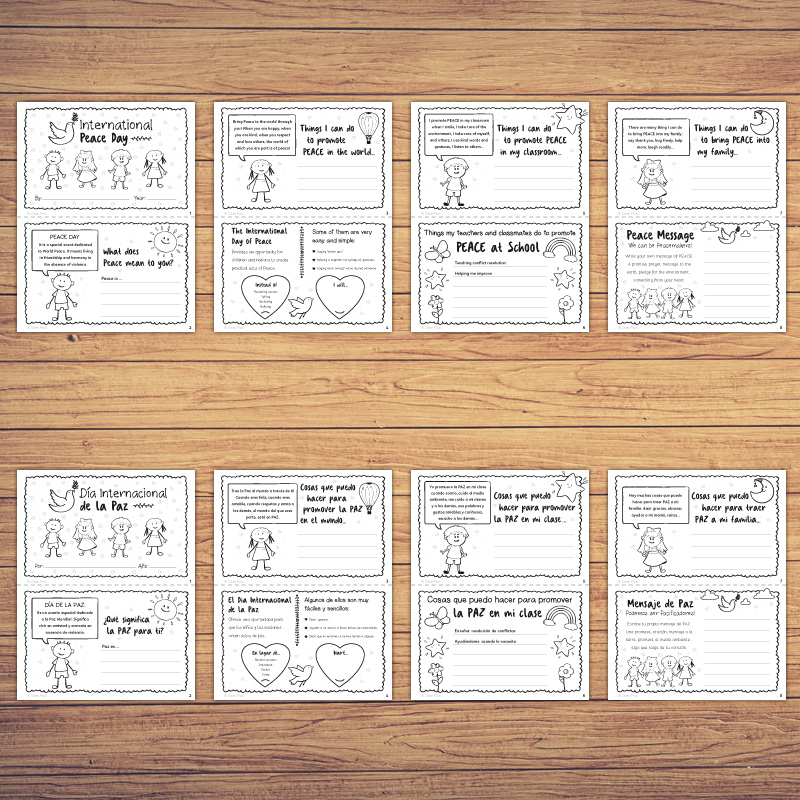 International Peace Day Mini Books and Pennants/Banners BUNDLE | Made ...