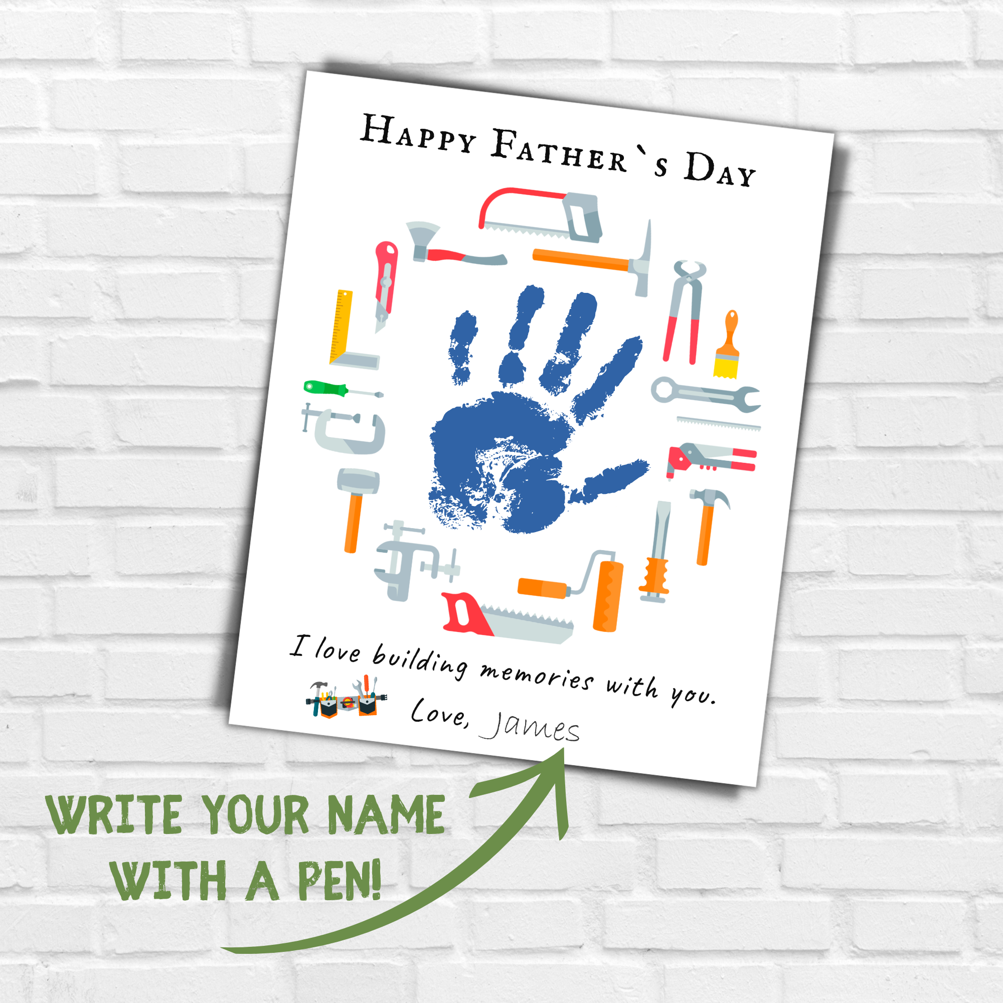 Father`s Day Handprint Art Craft | Father’s Day Card | Made By Teachers