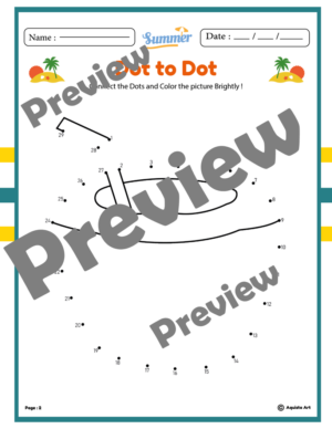 Summer Connect the Dots Adventure : Fun in the Sun | Made By Teachers