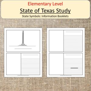 State of Texas Symbols Booklet Elementary Montessori Homeschool | Made ...