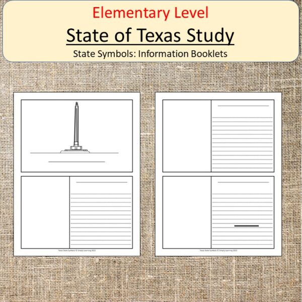 State of Texas Symbols Booklet Elementary Montessori Homeschool | Made ...