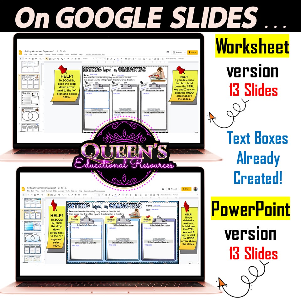 Setting Worksheets | Setting Graphic Organizers | Story Elements ...