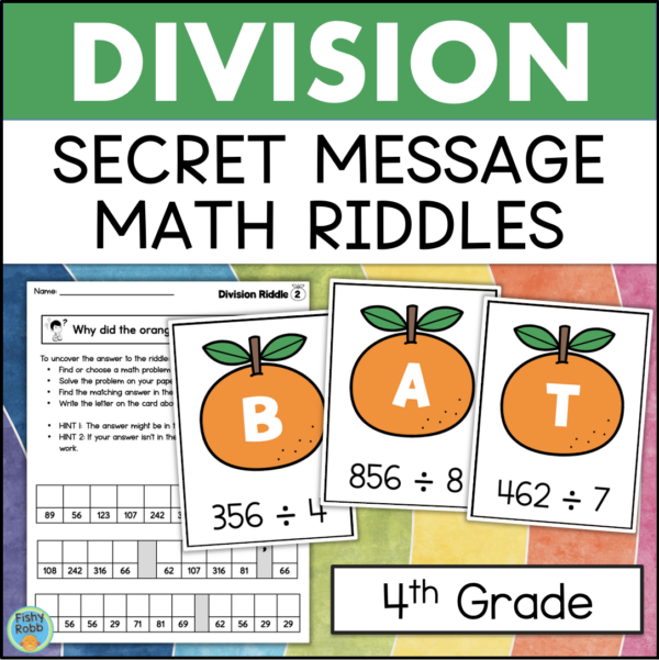 4th Grade Division Math Riddles Secret Code Activities | Made By Teachers