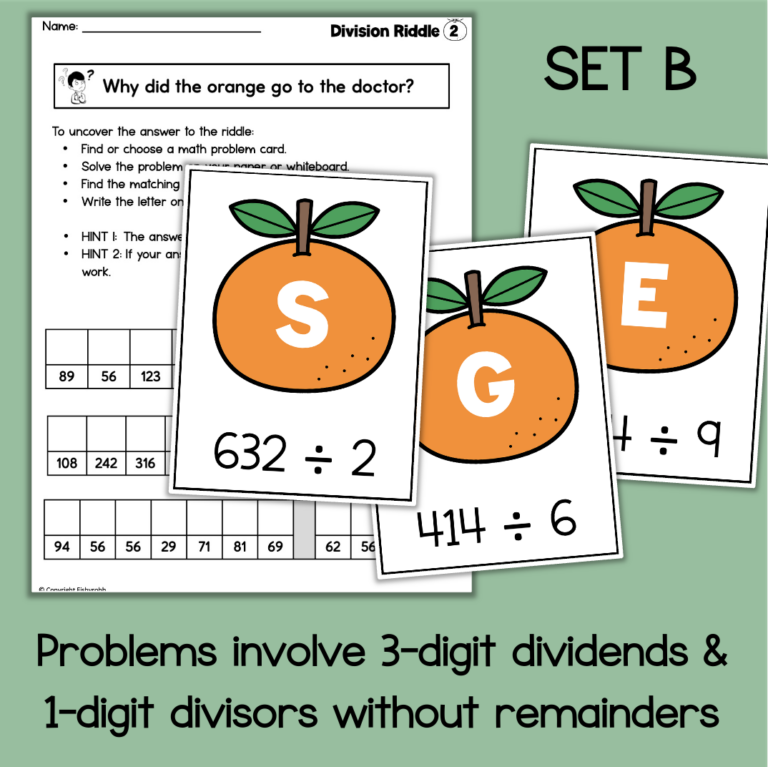 4th Grade Division Math Riddles Secret Code Activities | Made By Teachers
